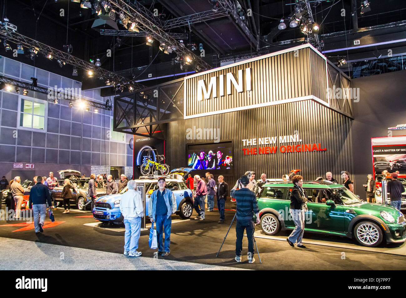 The Mini display at the 2013 Los Angeles International Auto Show at the ...