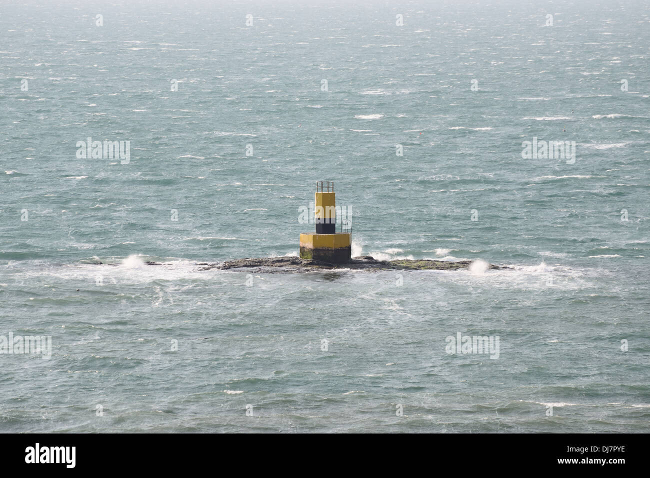 A structure for announcing sunken rock Stock Photo - Alamy