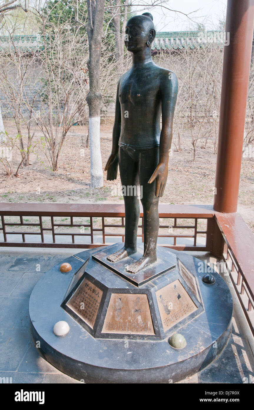 bronze statue in Temple of the Earth area (also called Ditan Park) in ...