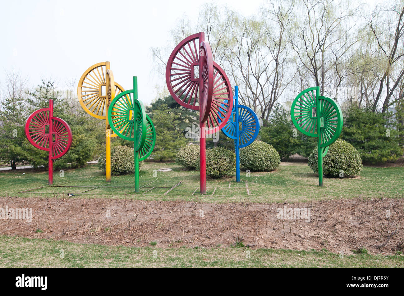 Sculptures near The Temple of Earth (also called Ditan Park) in Beijing ...