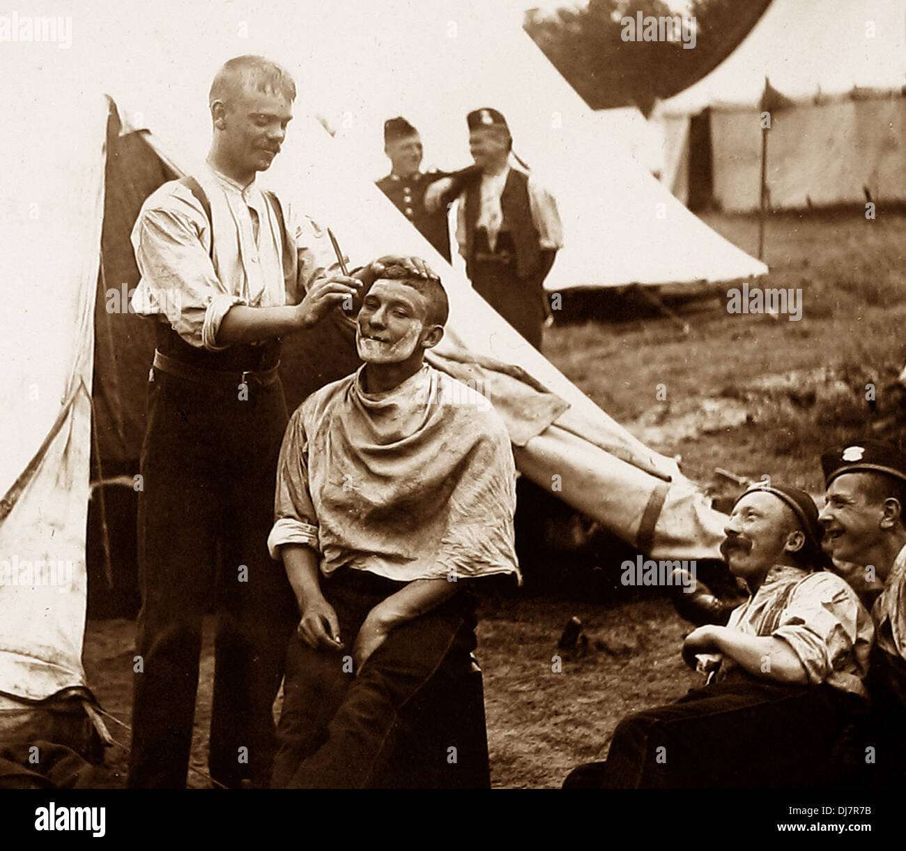British army camp barber victorian hi-res stock photography and images ...