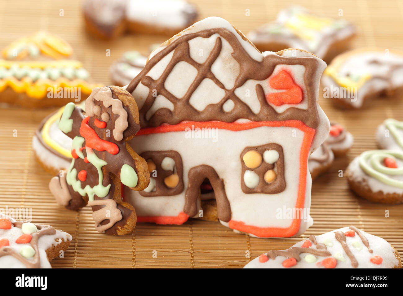 House and man made with gingerbread Stock Photo - Alamy
