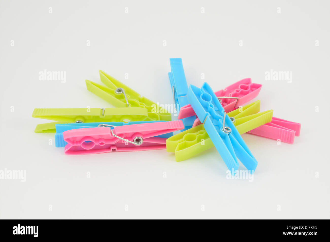 Colorful Clothes Pegs On Studio Background Stock Photo - Alamy