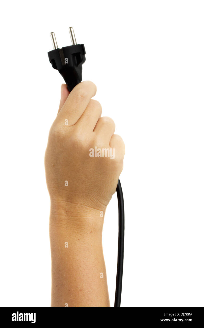 Hand holding electrical wires hi-res stock photography and images - Alamy