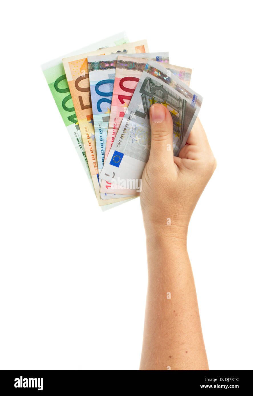 Euros hand Cut Out Stock Images & Pictures - Alamy