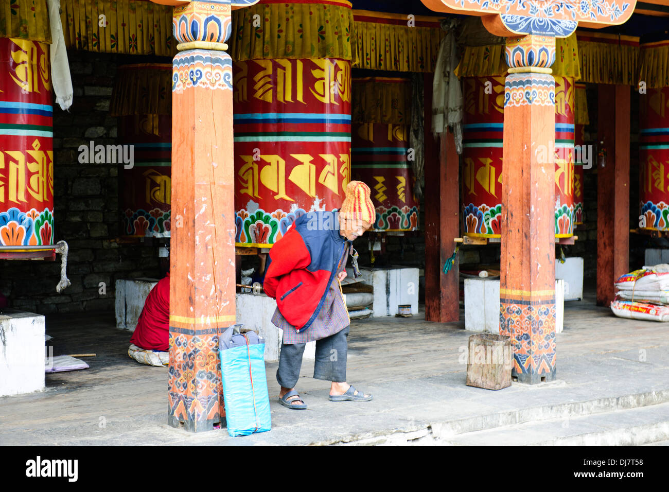 Vishnu Karma Phja,Buddhist prayers circling the Dzong clockwise ...