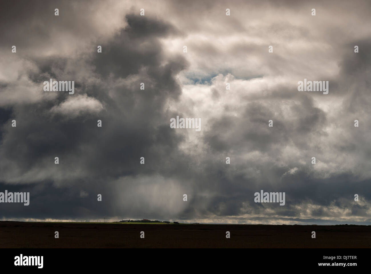 gray sky with sun ray in Iceland Stock Photo - Alamy