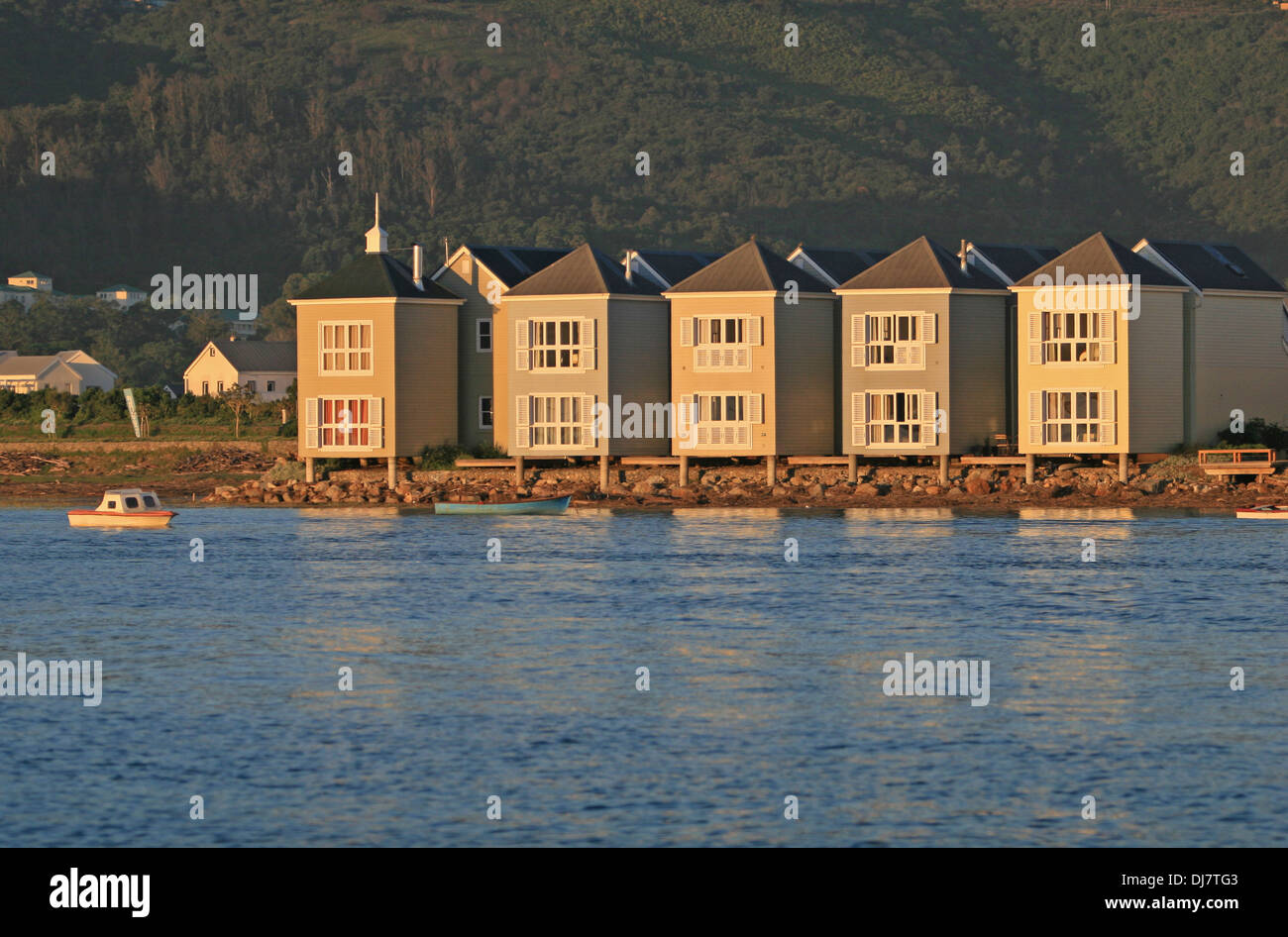 Waterfront Houses On Edge Of Lagoon Stock Photo - Alamy