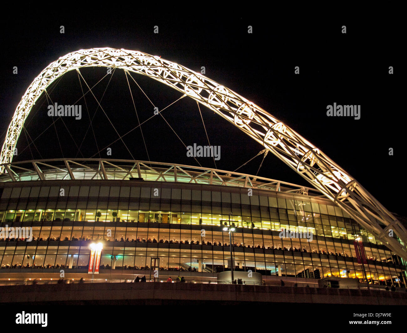 Wembley Stadium at night, Wembley, London, England, United Kingdom ...
