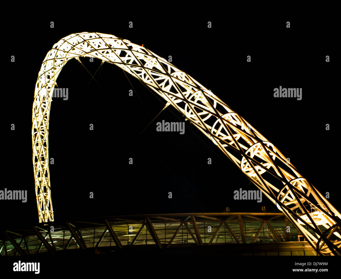 Wembley Stadium at night, Wembley, London, England, United Kingdom ...