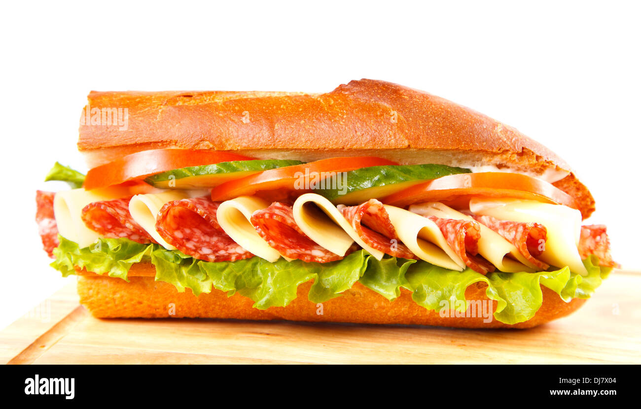 Long sandwich lettuce sausage hi-res stock photography and images - Alamy