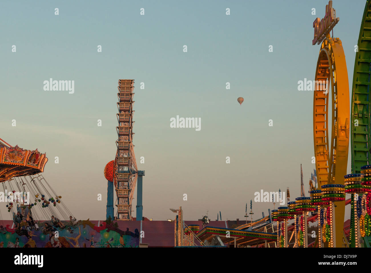 Oktoberfest fairground attraction in the world's largest beer festival ...
