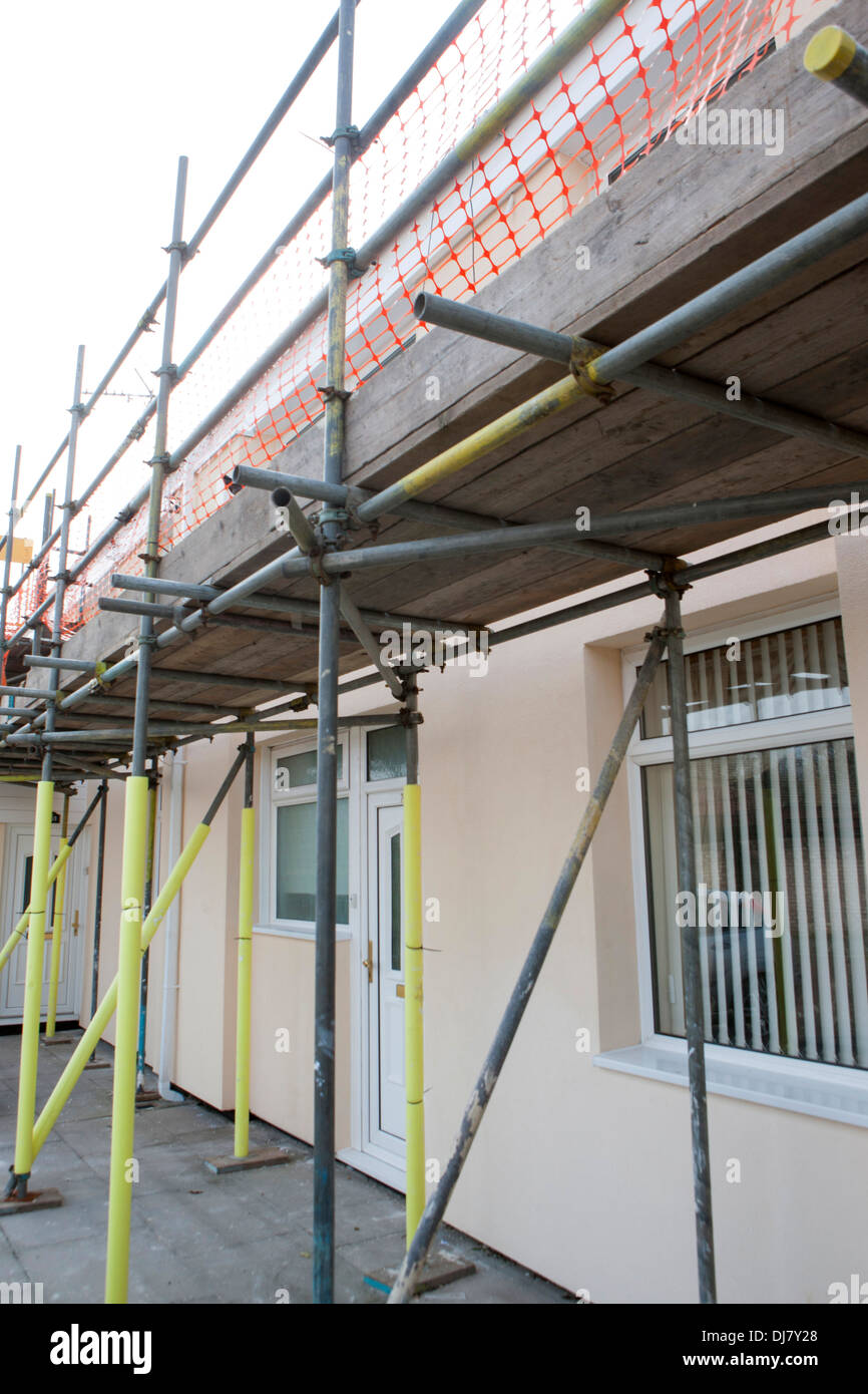 An external wall insulation system EWI being installed as part of the ...