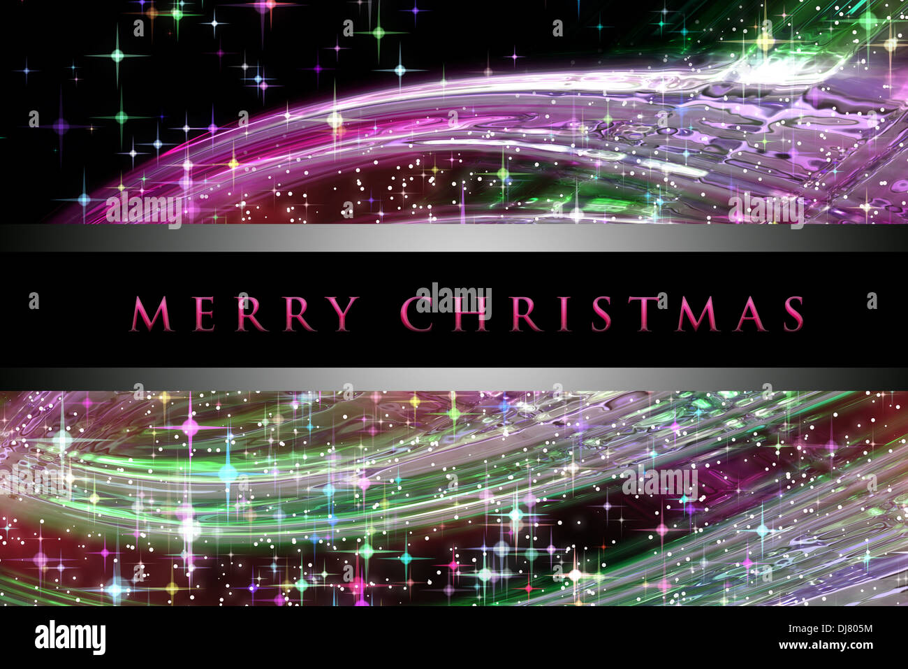 Fantastic Christmas wave design with glowing stars Stock Photo - Alamy