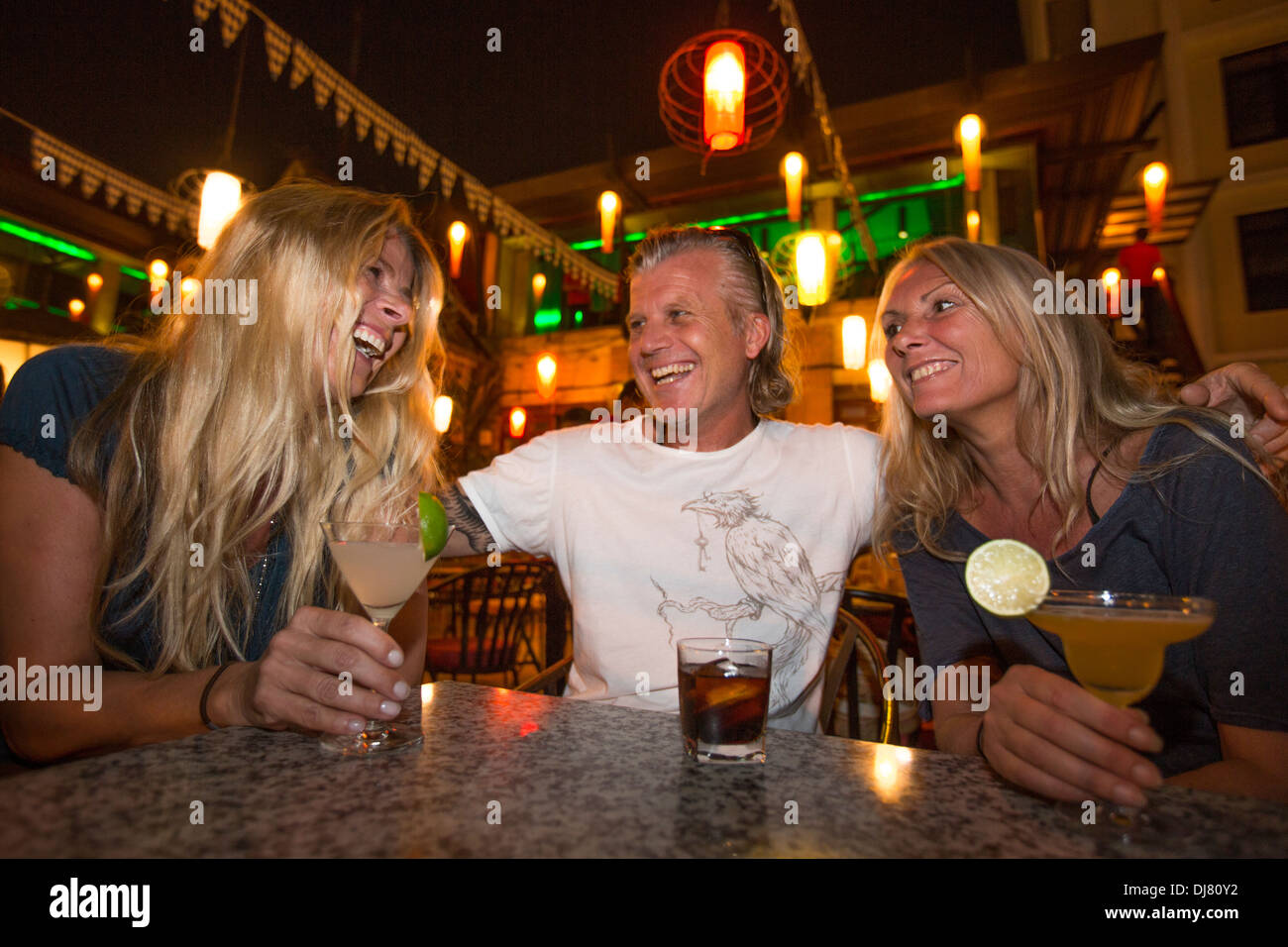 Nightlife in Vientiane, Laos Stock Photo - Alamy