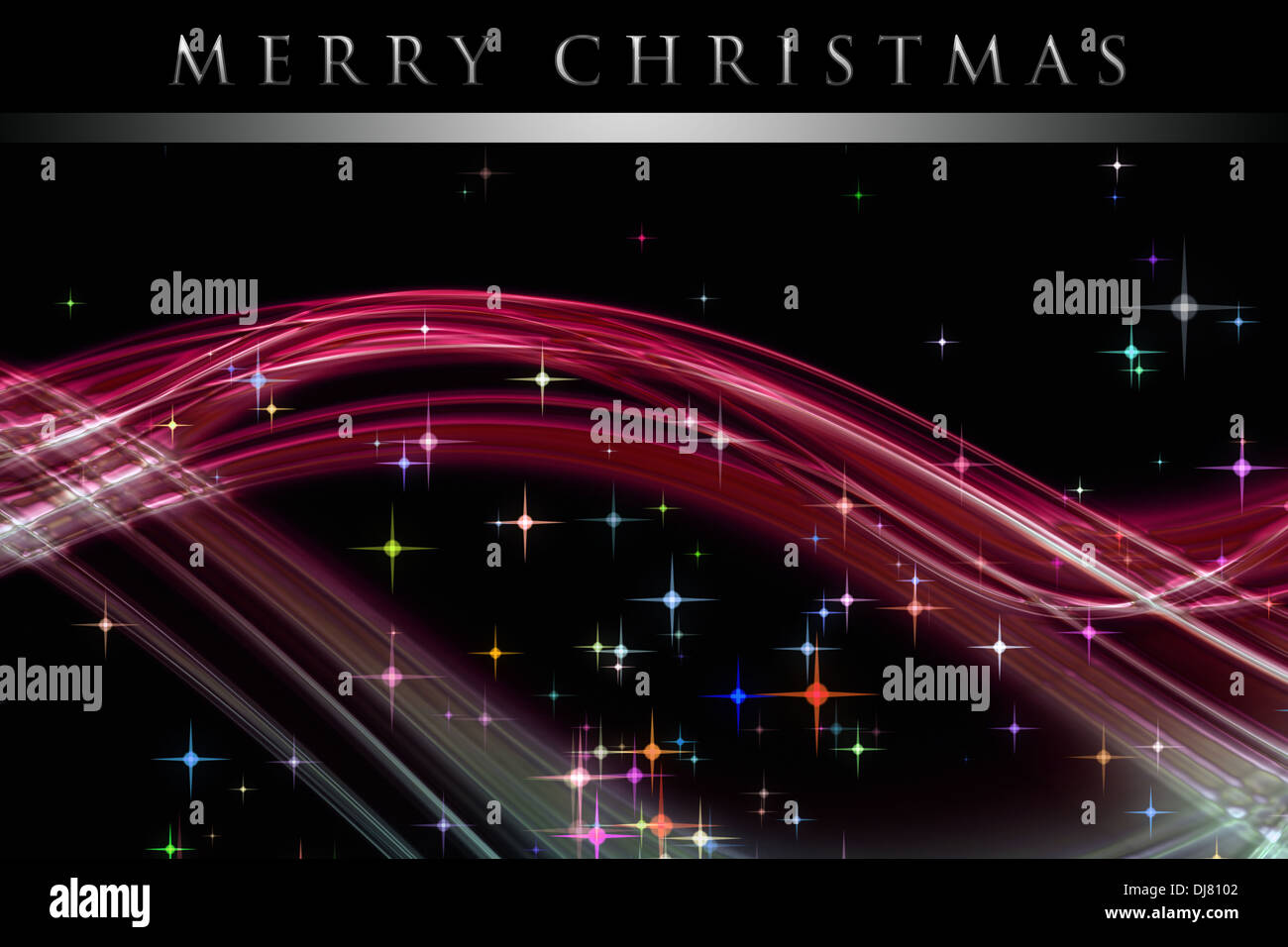 Fantastic Christmas wave design with glowing stars Stock Photo - Alamy