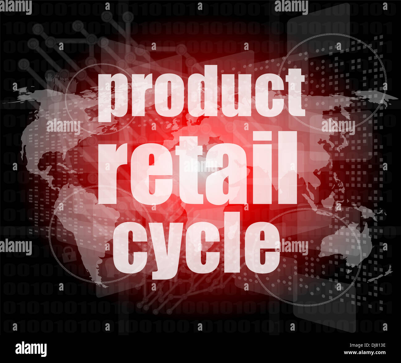 product retail cycle - digital touch screen interface Stock Photo - Alamy