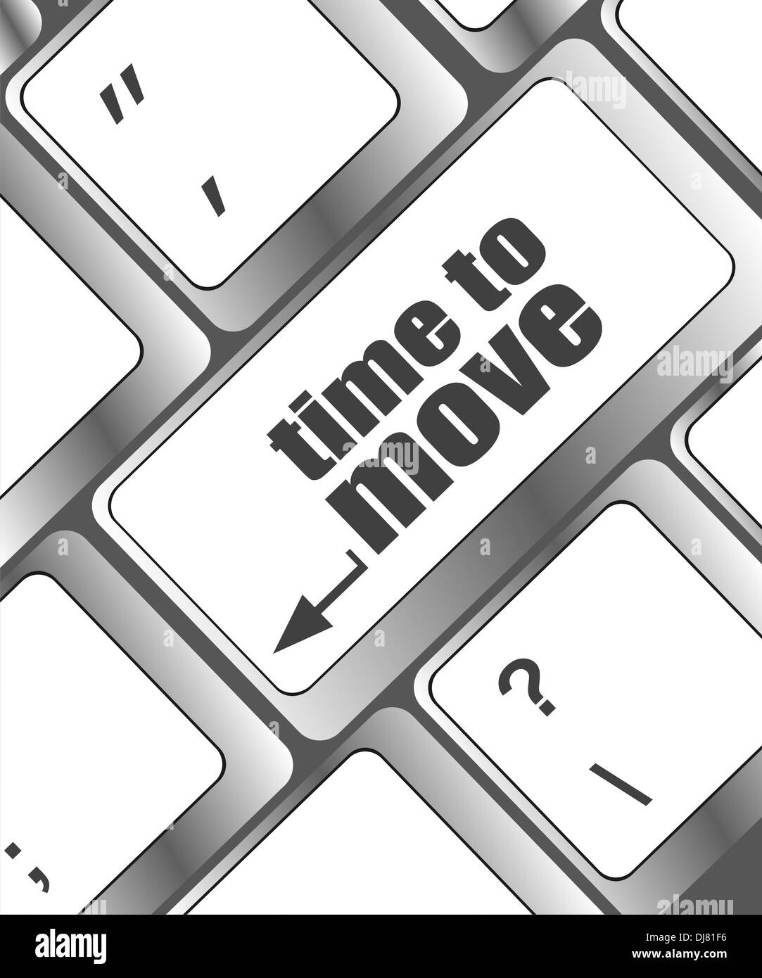 Words Time To Move On Keyboard Key Stock Photo Alamy