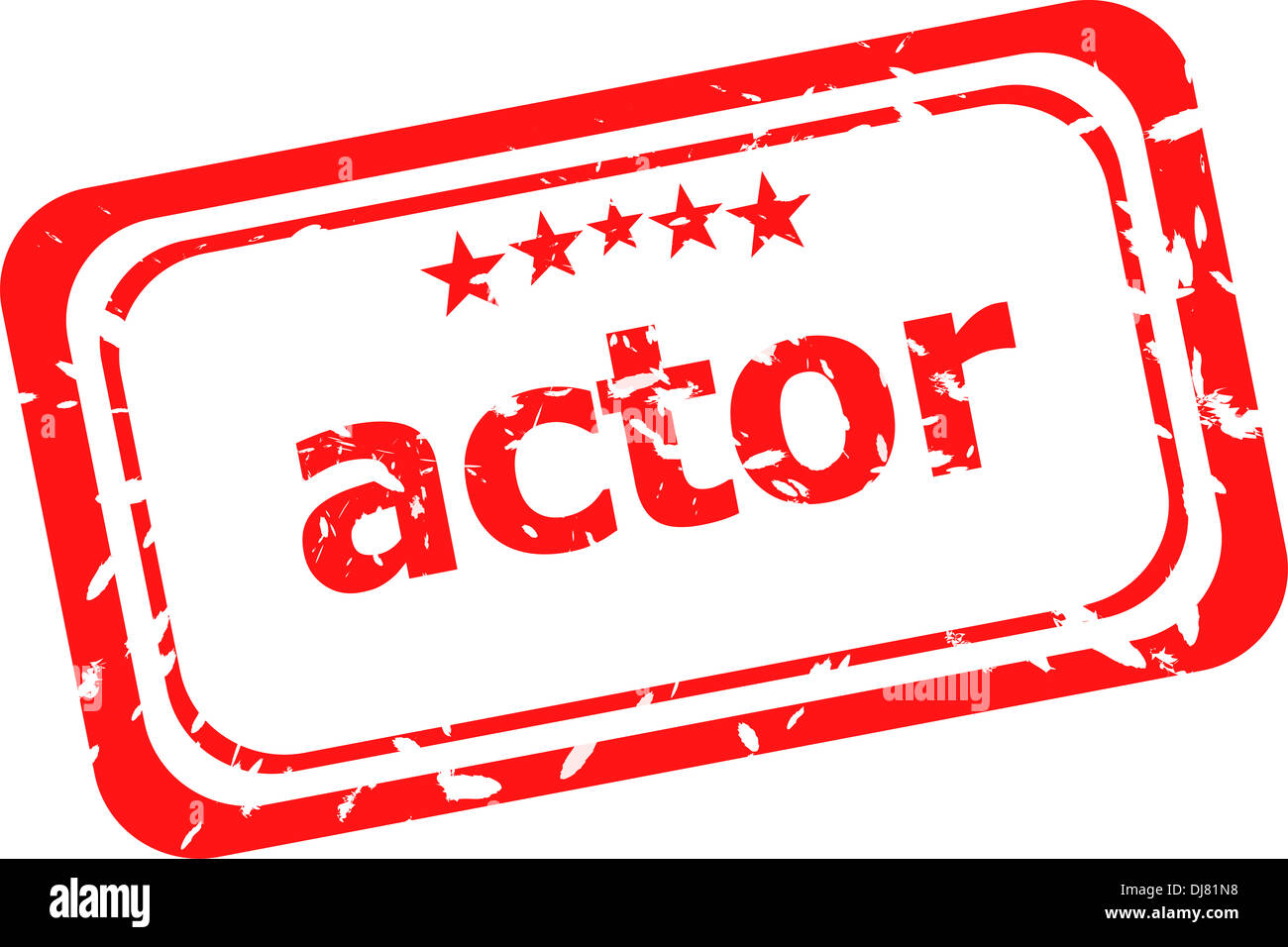 red rubber stamp with actor word Stock Photo - Alamy