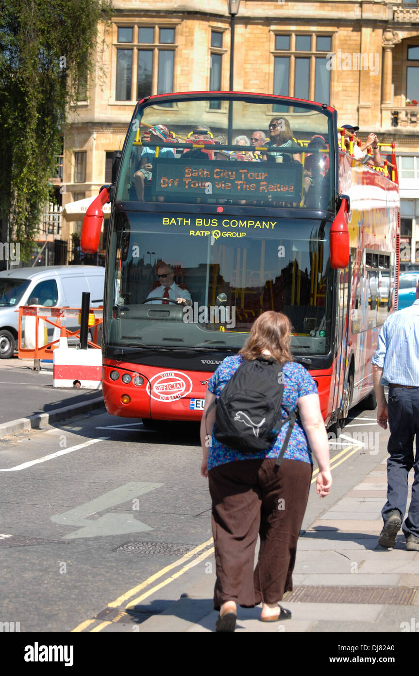 Bath tourist tour bus Somerset Stock Photo - Alamy