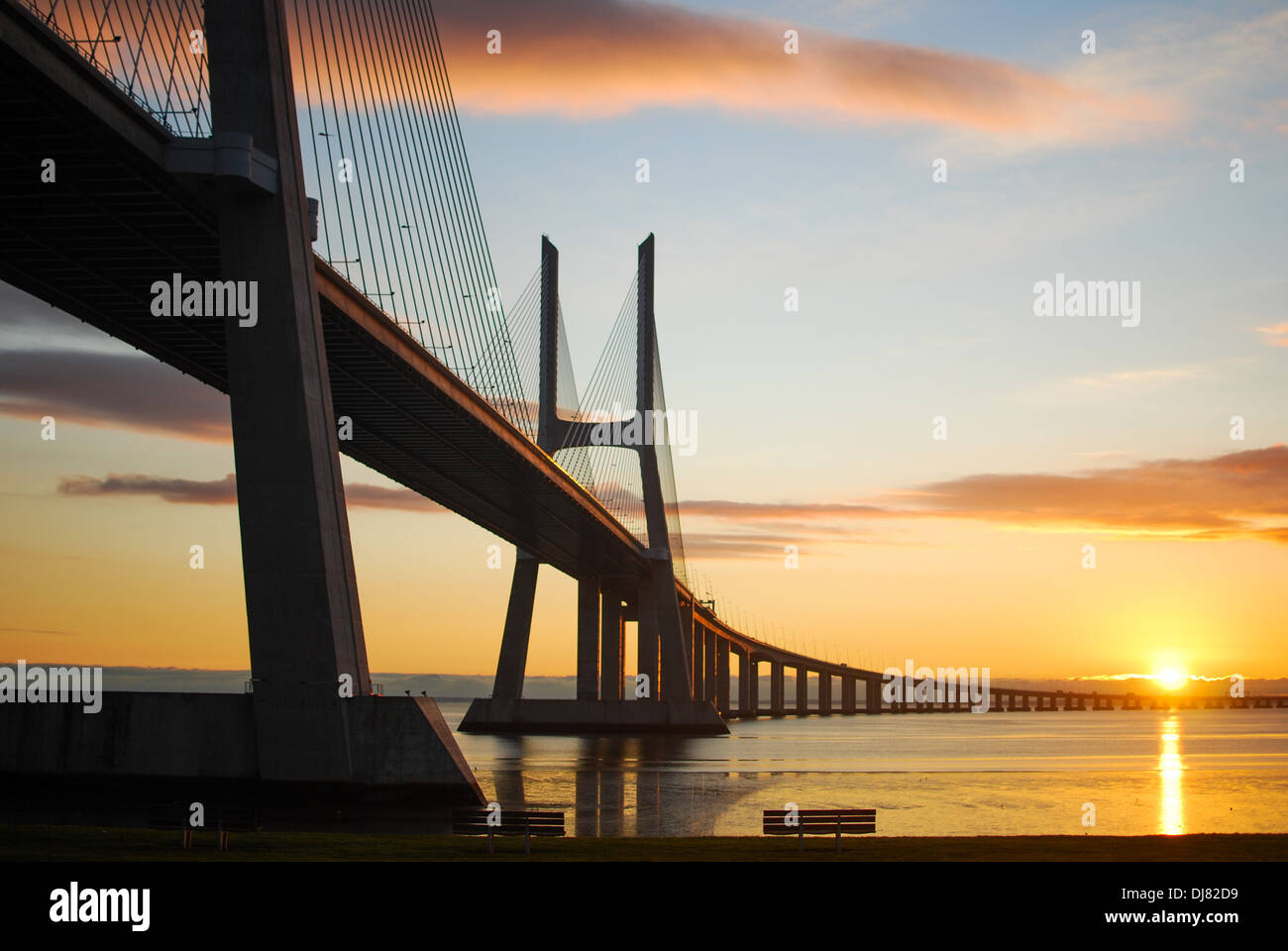 Vasca da Gama bridge Lisbon Portugal Stock Photo - Alamy