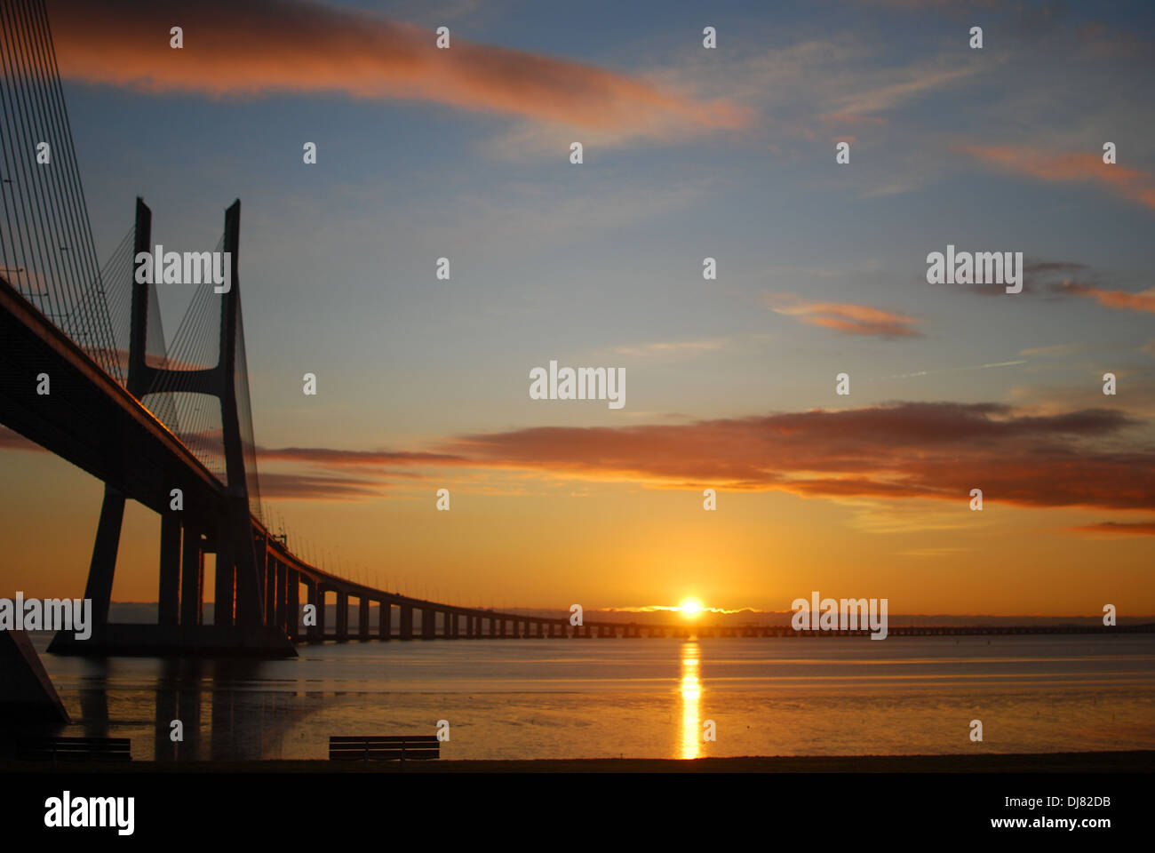 Vasca da Gama bridge Lisbon Portugal Stock Photo - Alamy