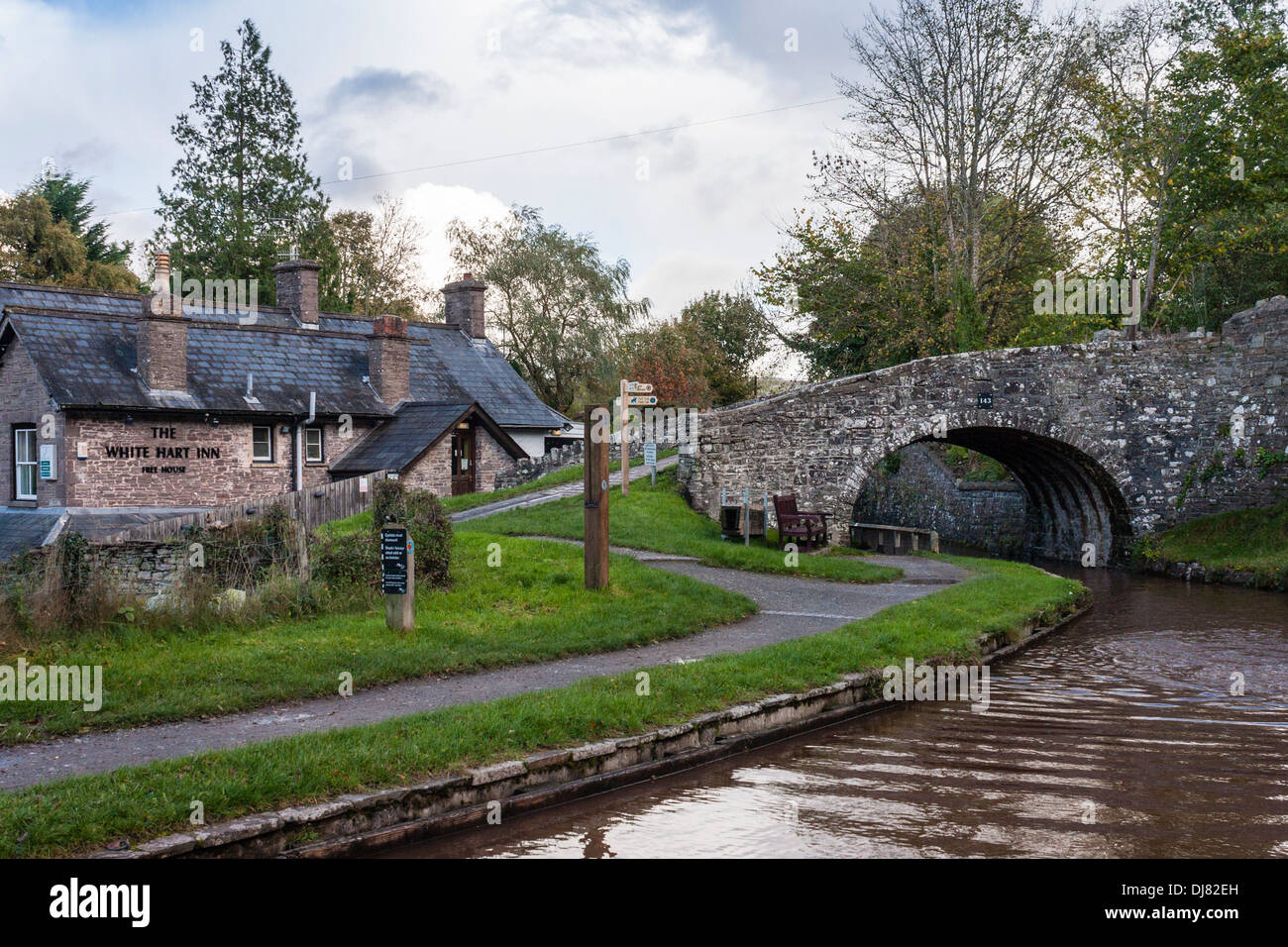 Bridge over the Monmouthshire and Brecon Canal at Talybont on Usk by ...