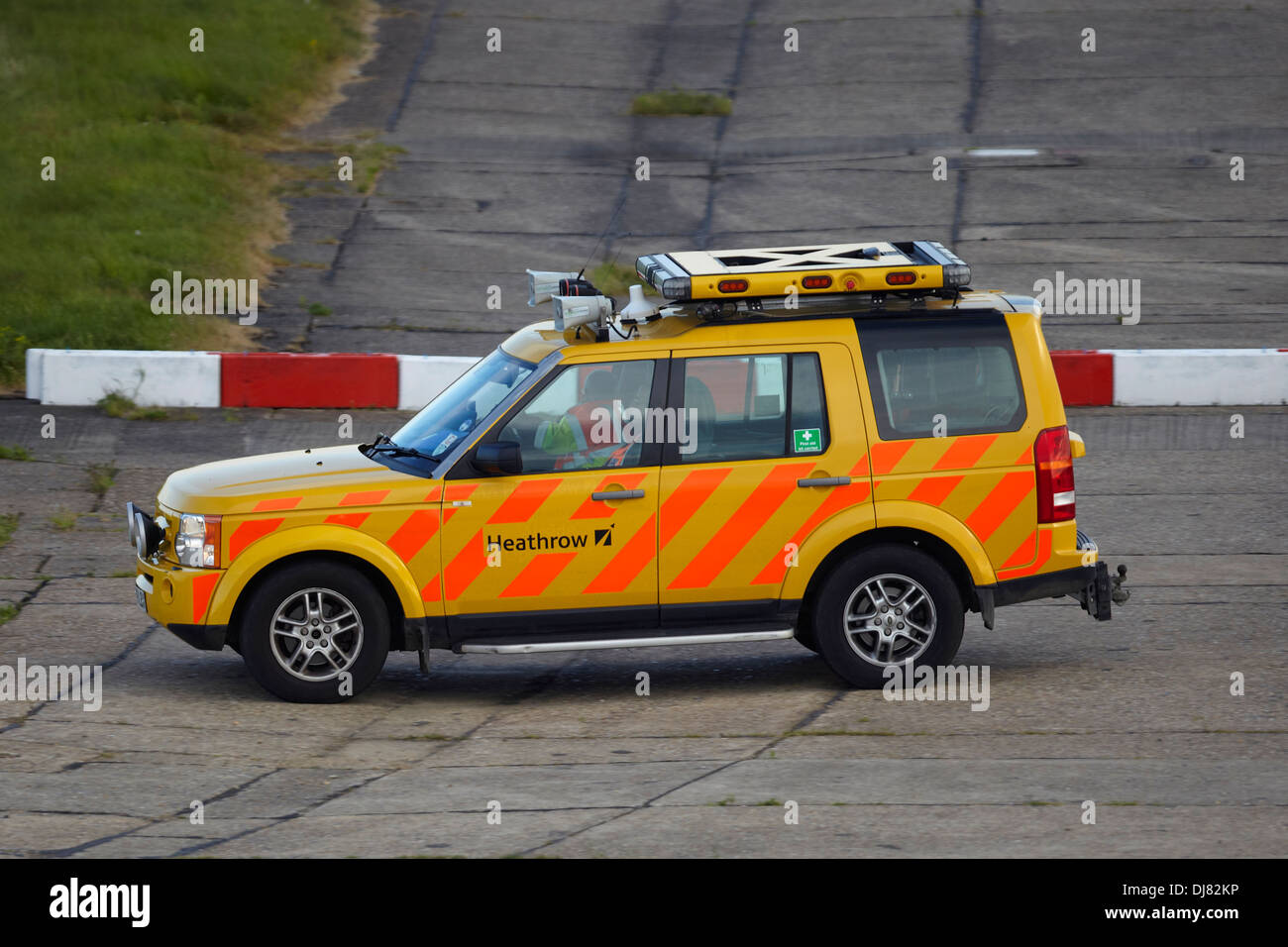 Heathrow Airport airside operations vehicle on the northern runway ...