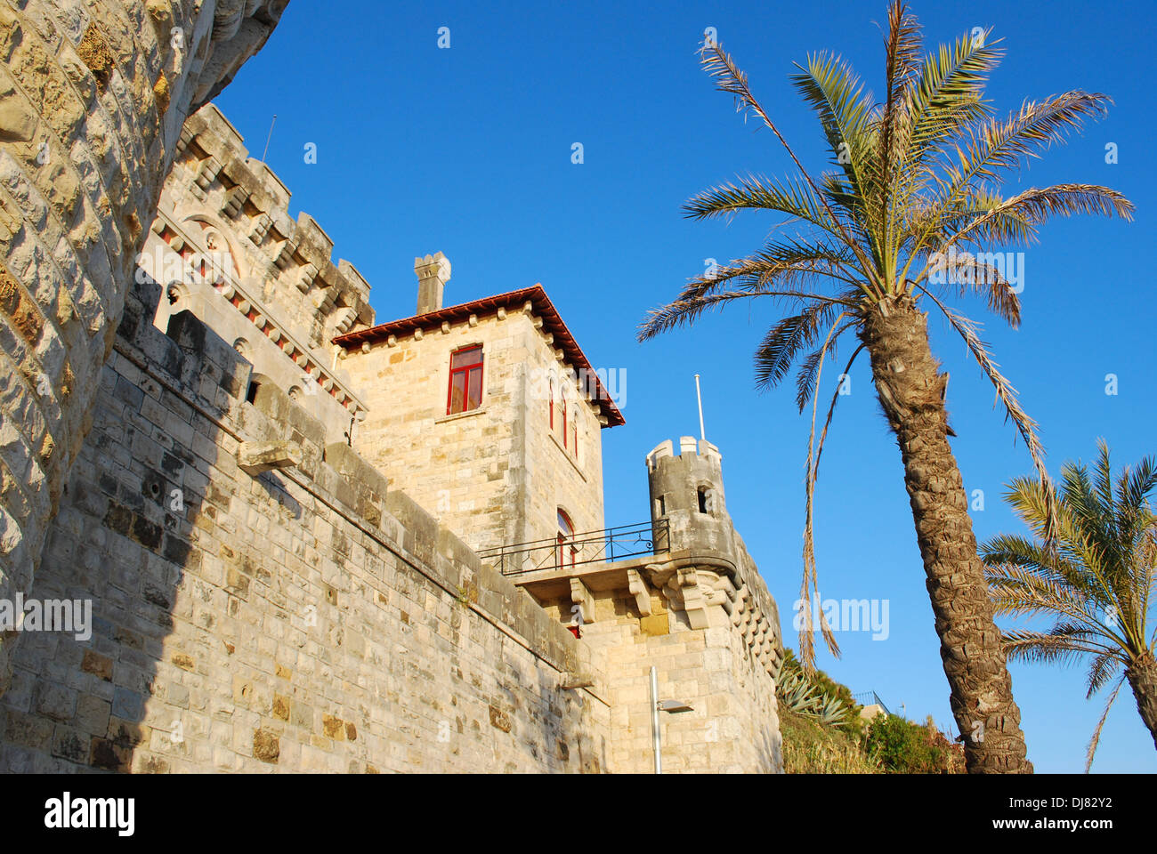 Fort tower in Estoril Portugal Stock Photo - Alamy
