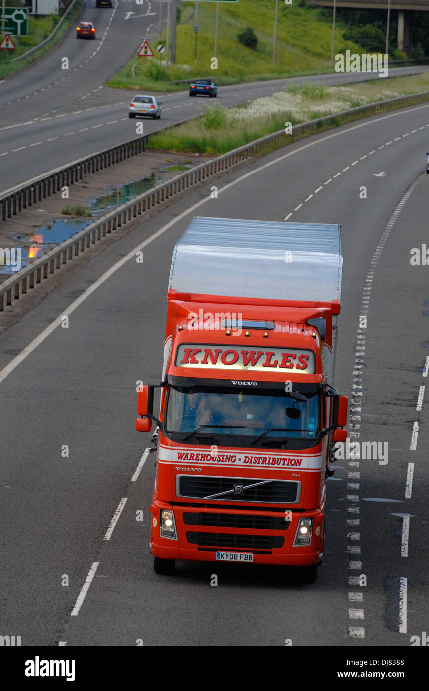 Knowles haulage lorry quiet A45 Northampton Stock Photo - Alamy