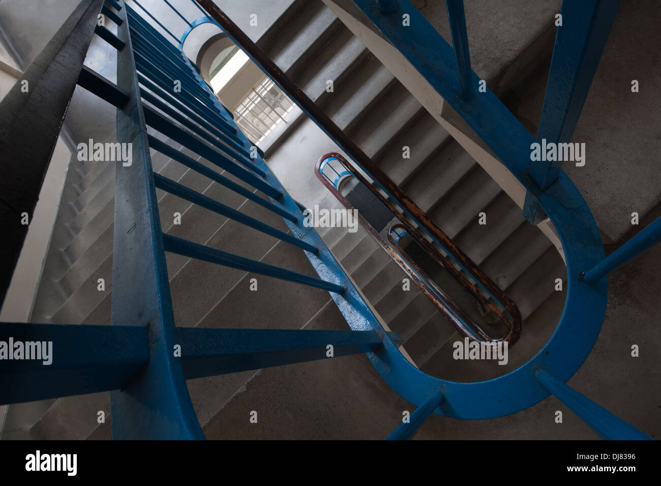 Vertigo anxiety and fear of heights a 6 floor stairwell trapped with ...