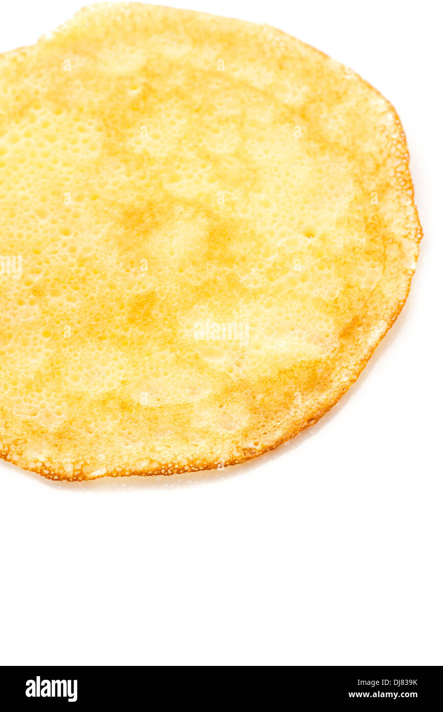 Freshly homemade crepes on a white background Stock Photo - Alamy