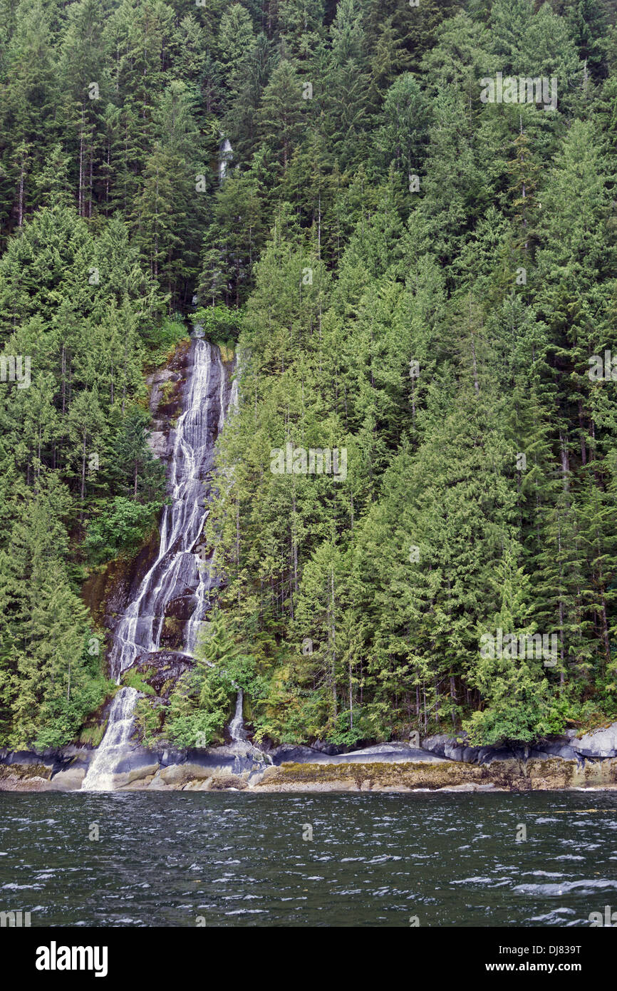 Waterfall #2, Inside Passage north of Butedale, Princess Royal Island ...