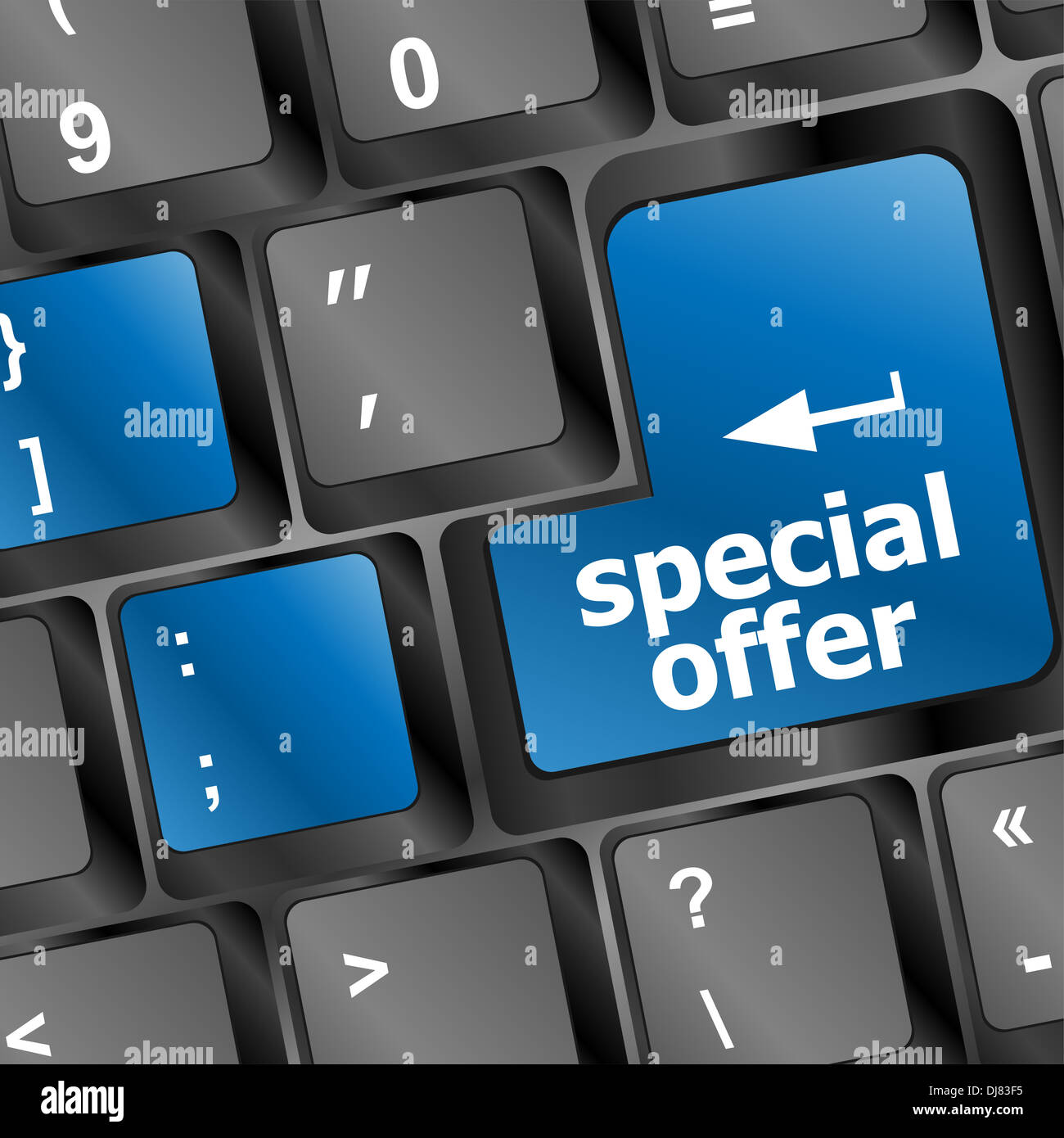 special offer button on computer keyboard Stock Photo - Alamy