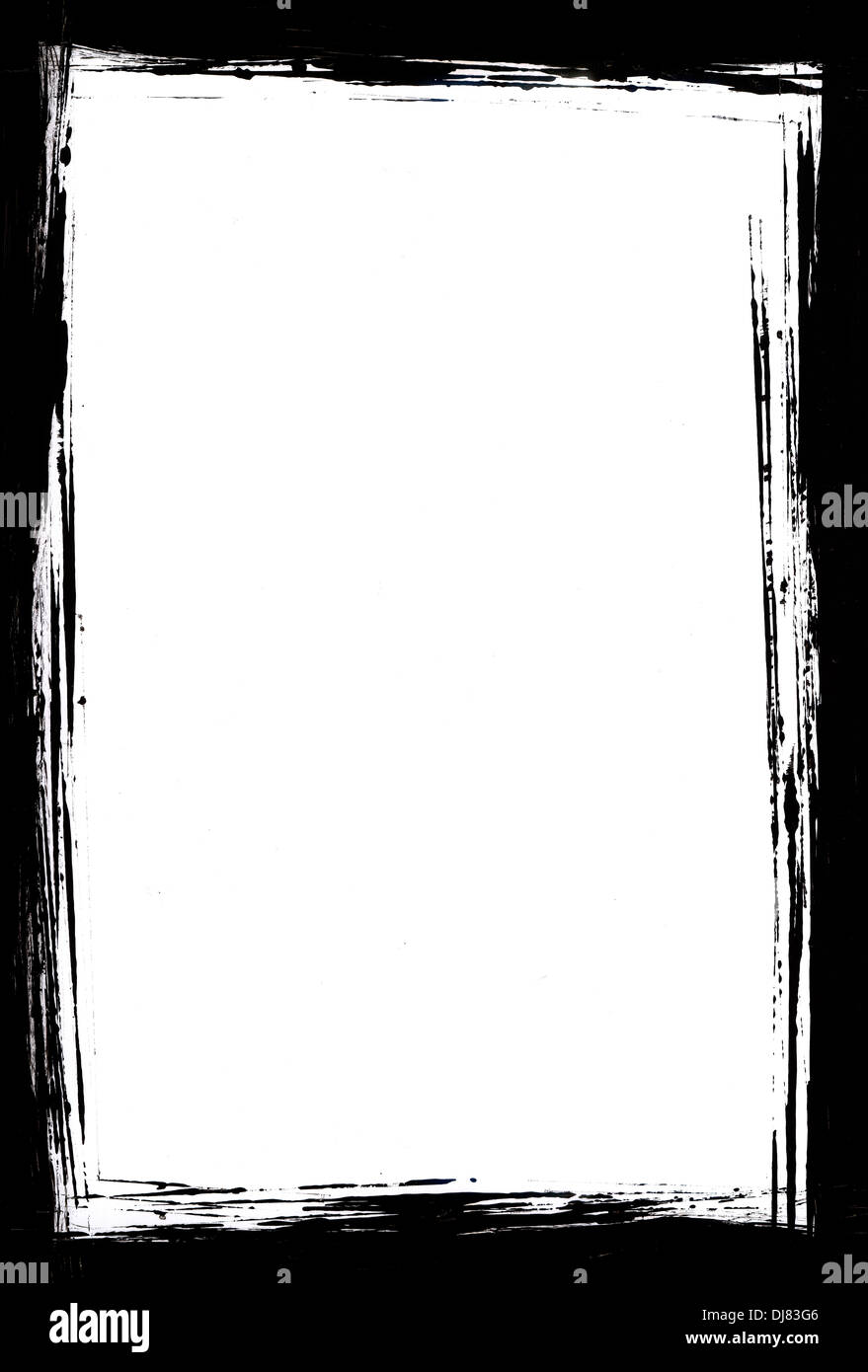 High resolution black and white grunge frame Stock Photo - Alamy