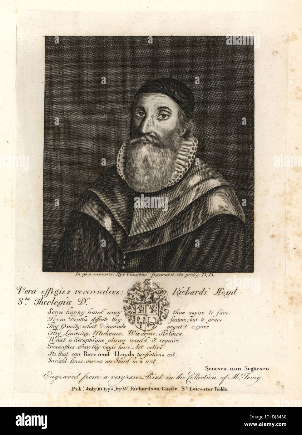 Richard Lloyd, Vicar of Sunnig, father of Bishop Lloyd Stock Photo - Alamy