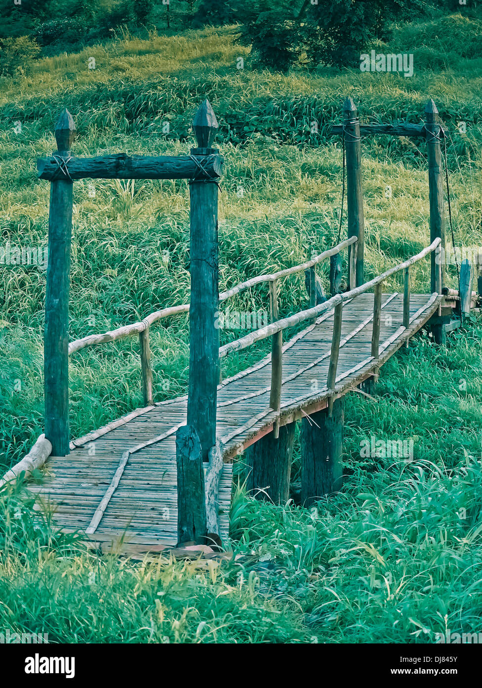 Wooden arch walkway hi-res stock photography and images - Alamy