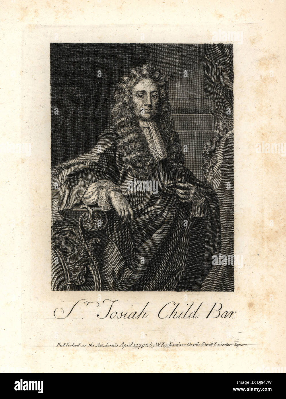 Sir Josiah Child, died 1669 aged 69. From a scarce portrait by ...