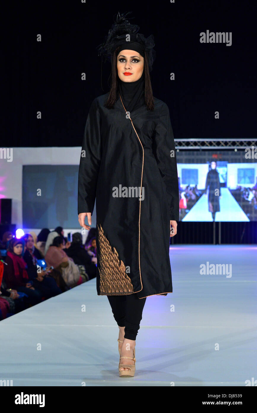 London UK 23th Nov 2013 : A model displays one of the latest creations ...