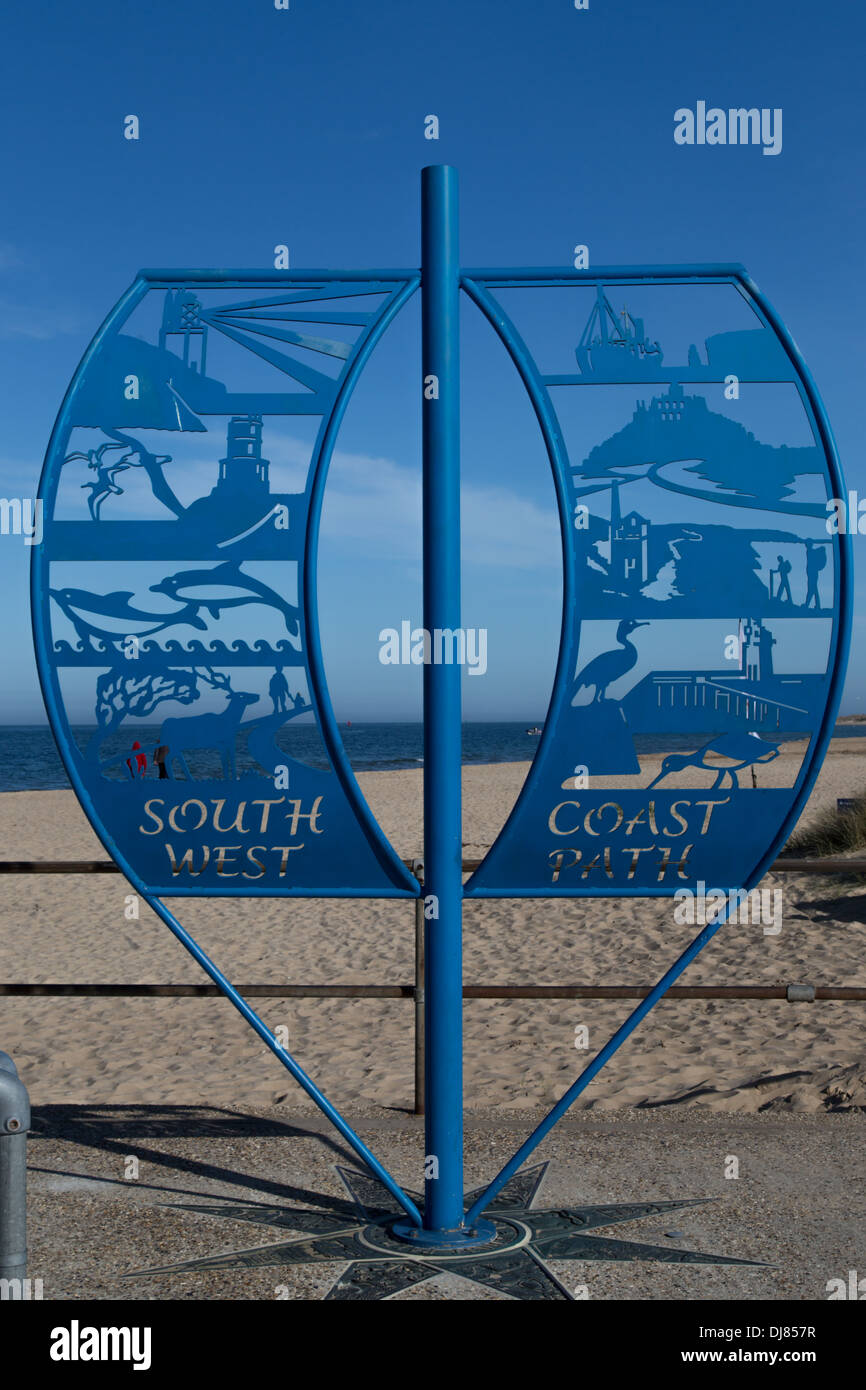 Coastal sign on Shell Bay Beach, Studland, Poole Stock Photo - Alamy