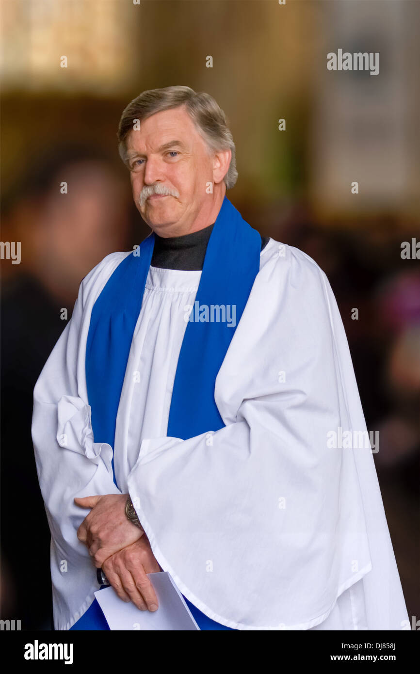 A priest stood in Bath Abbey, Somerset, England Stock Photo - Alamy