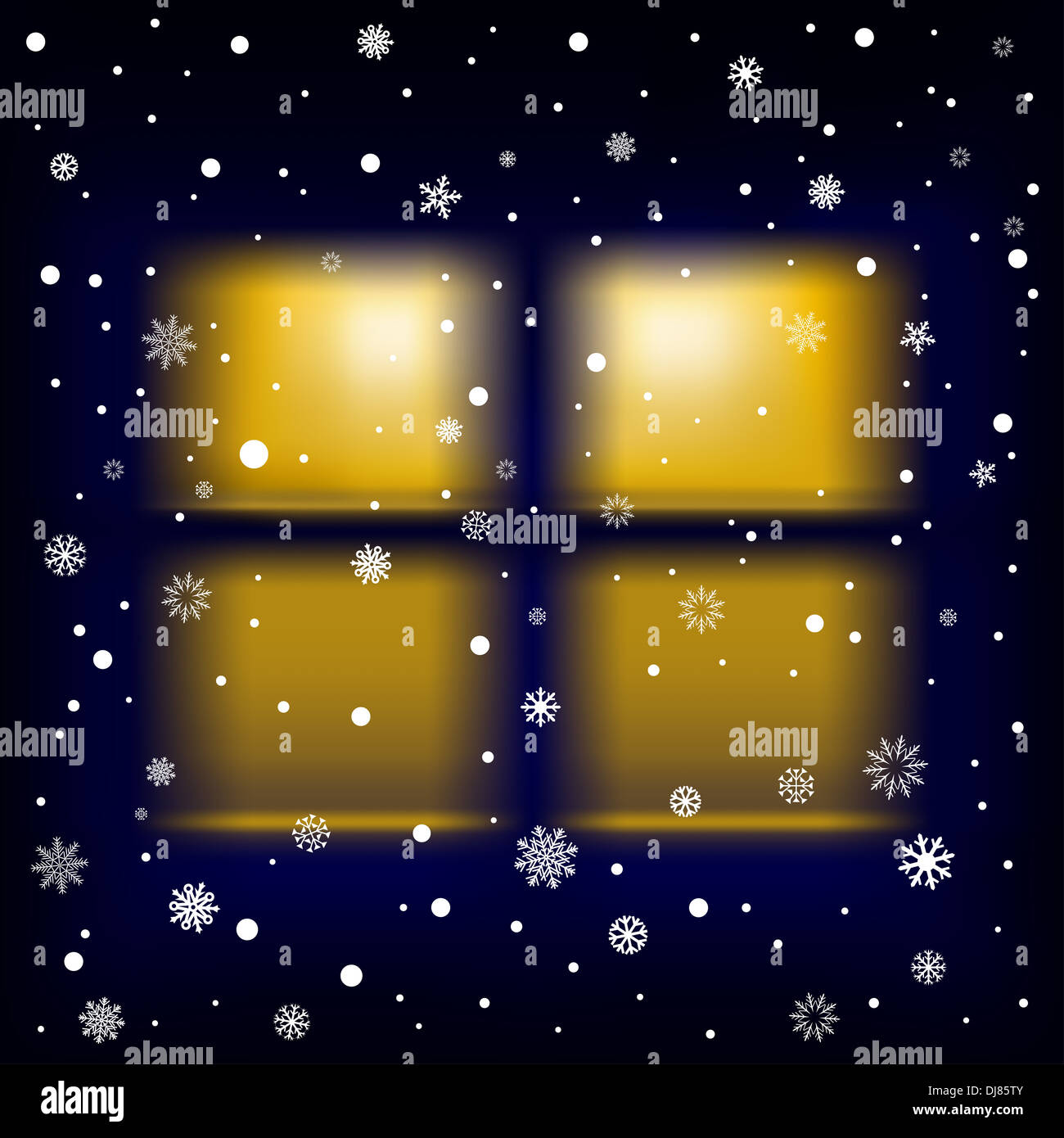 snow night window Stock Photo - Alamy