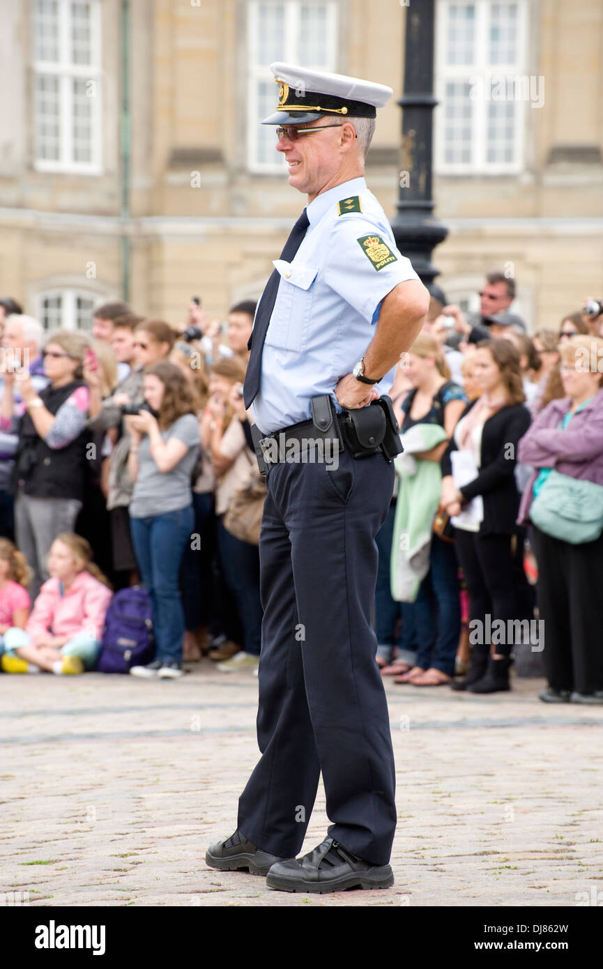Stockholm, Sweden - August 24, 2011: The Swedish police officer keeps ...