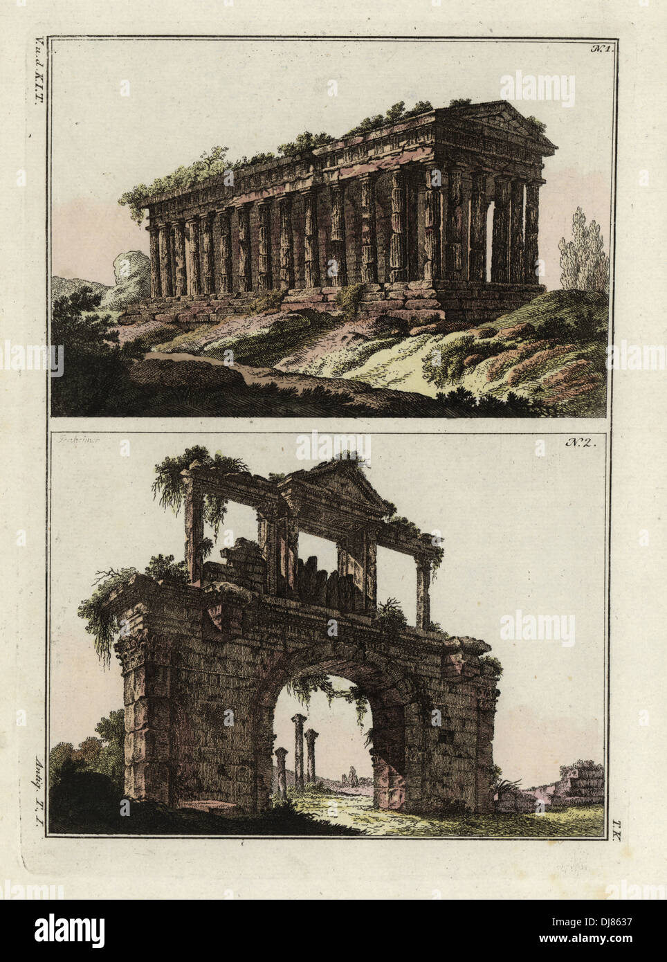 Temple of Theseus, Athens (1), and Arch of Theseus (2 Stock Photo - Alamy