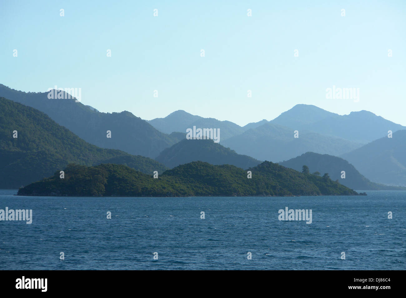 Marmaris Coasts, Turkey. Mountains and sea scene Stock Photo - Alamy