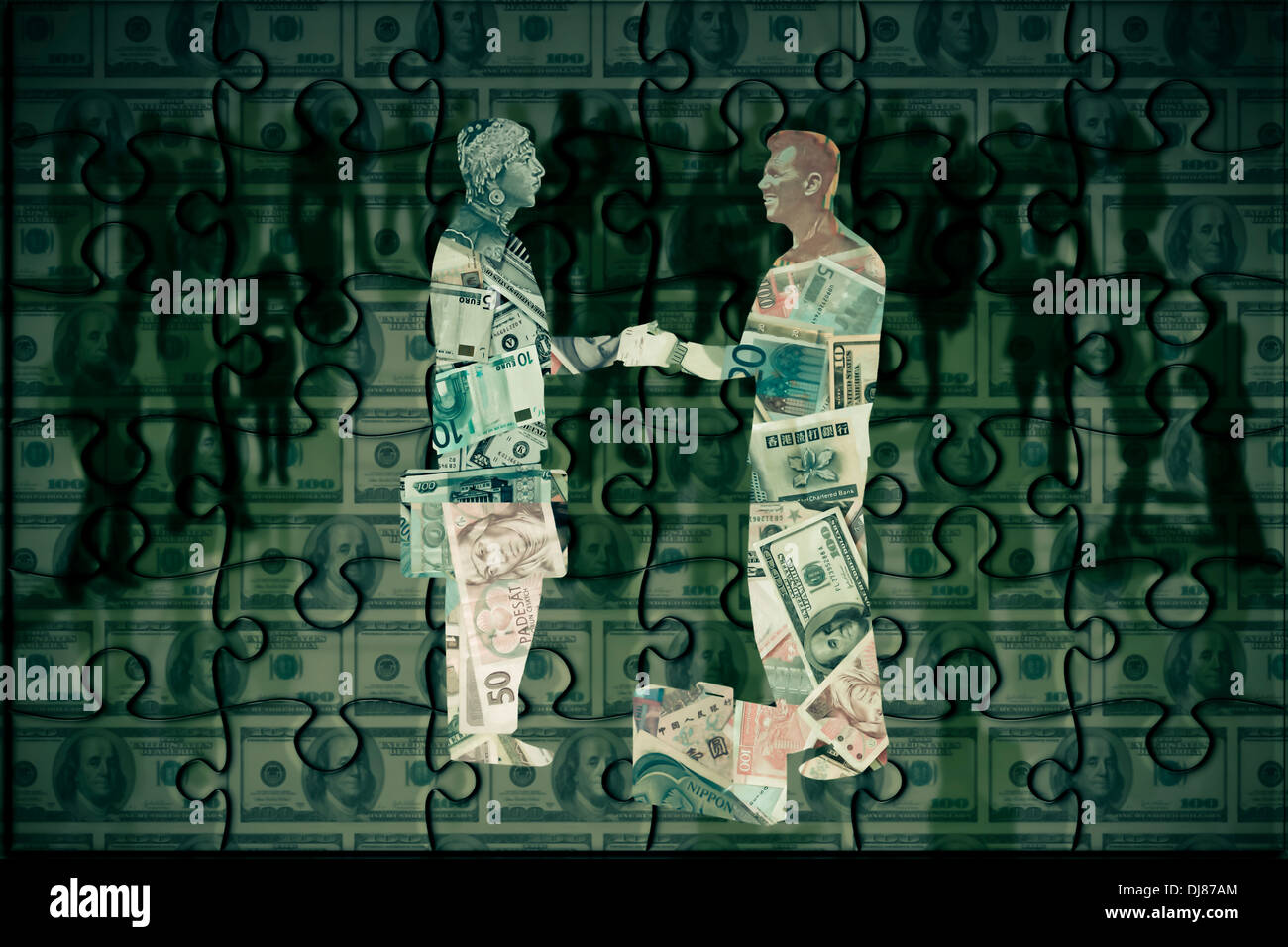 Hands shaking illustration hi-res stock photography and images - Alamy
