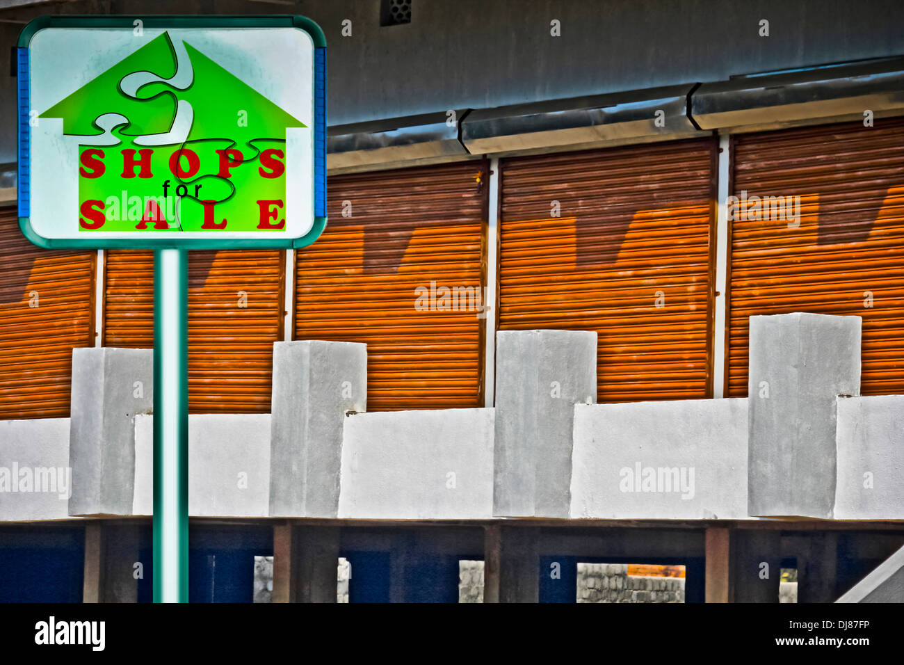 Shops for Sale, Signboard Concept Stock Photo - Alamy
