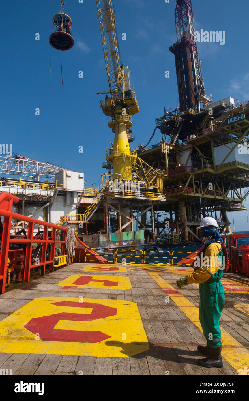 vessel able seaman or marine crew working on deck for platform crew ...