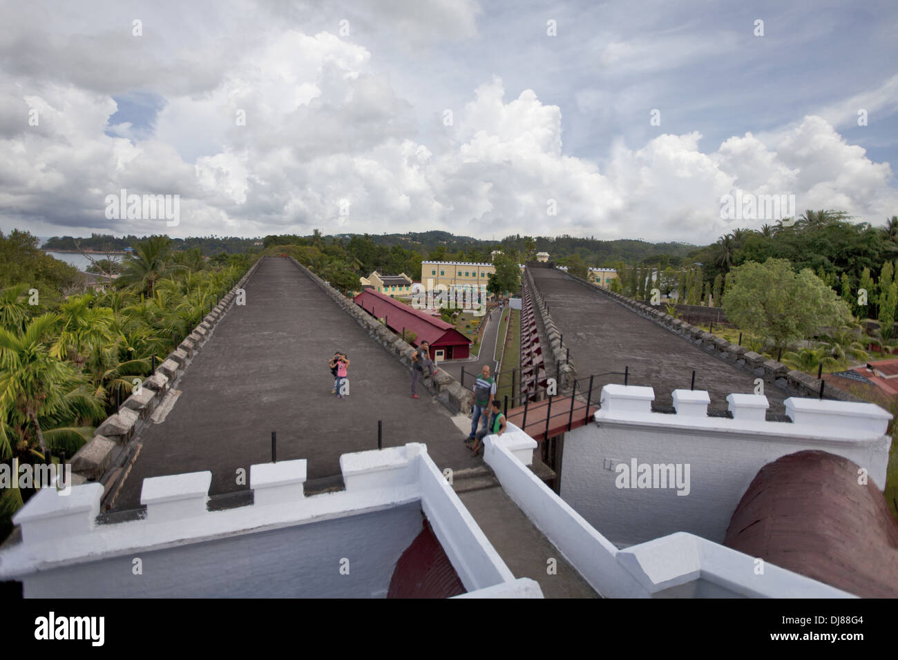 Top view of Cellular jail, Port Blair, Andaman Islands, India Stock ...