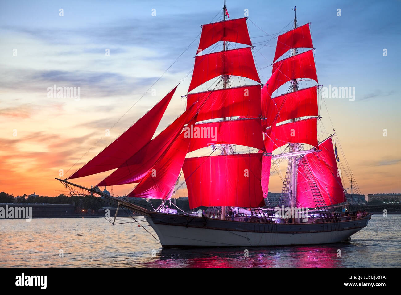 Celebration Scarlet Sails show during the White Nights Festival, St ...